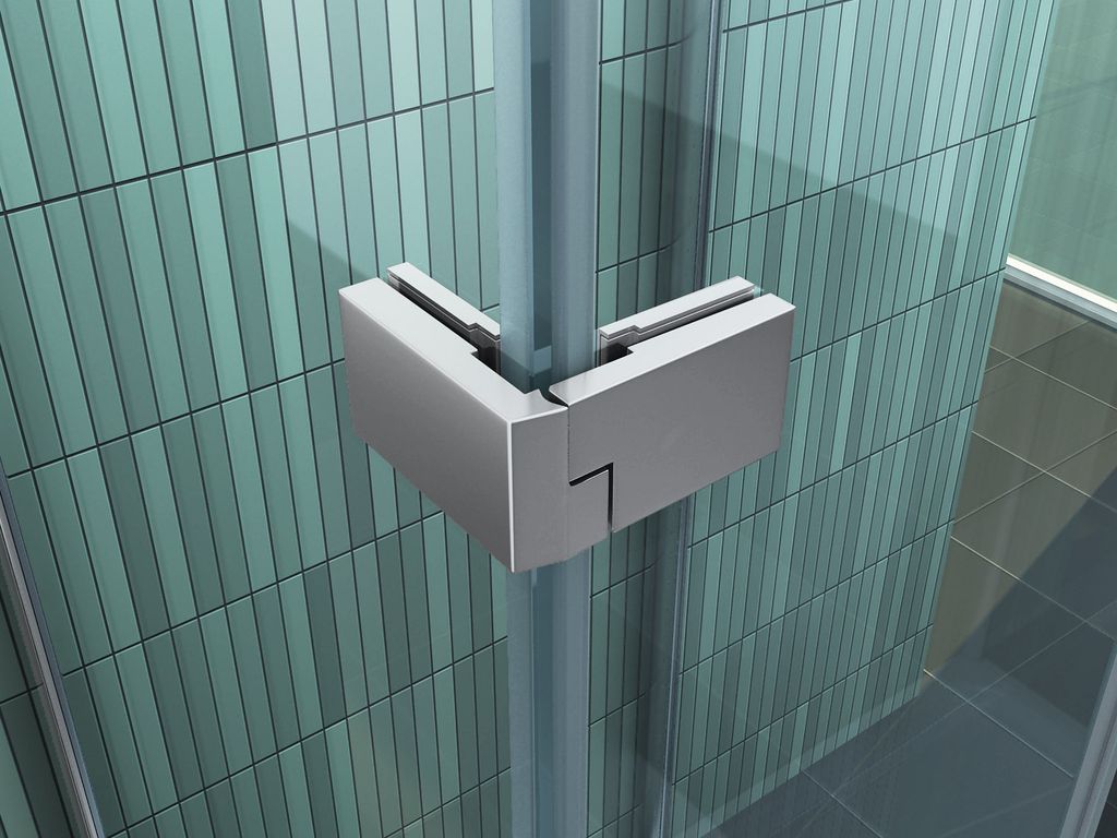 Douchecabine U-vorm opstelling met 2 draaideuren 180 cm.hoog kopen ...