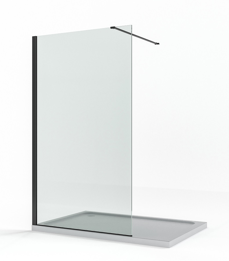 Inloopdouche-Mat-Zwarte-profielen-1 - Douchecabine.be